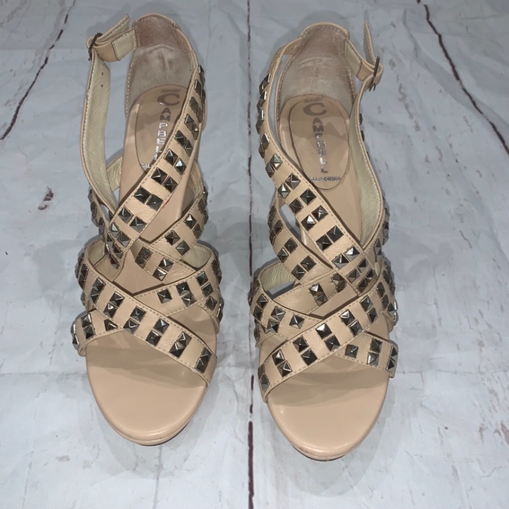 Jeffrey Campbell Burbs Chain Rhinestone Platform Beig… - Gem